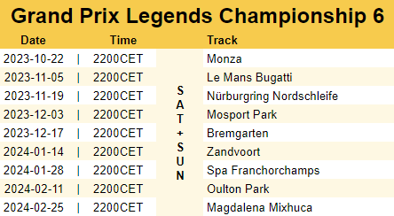 GPL Championship VI – THRacing